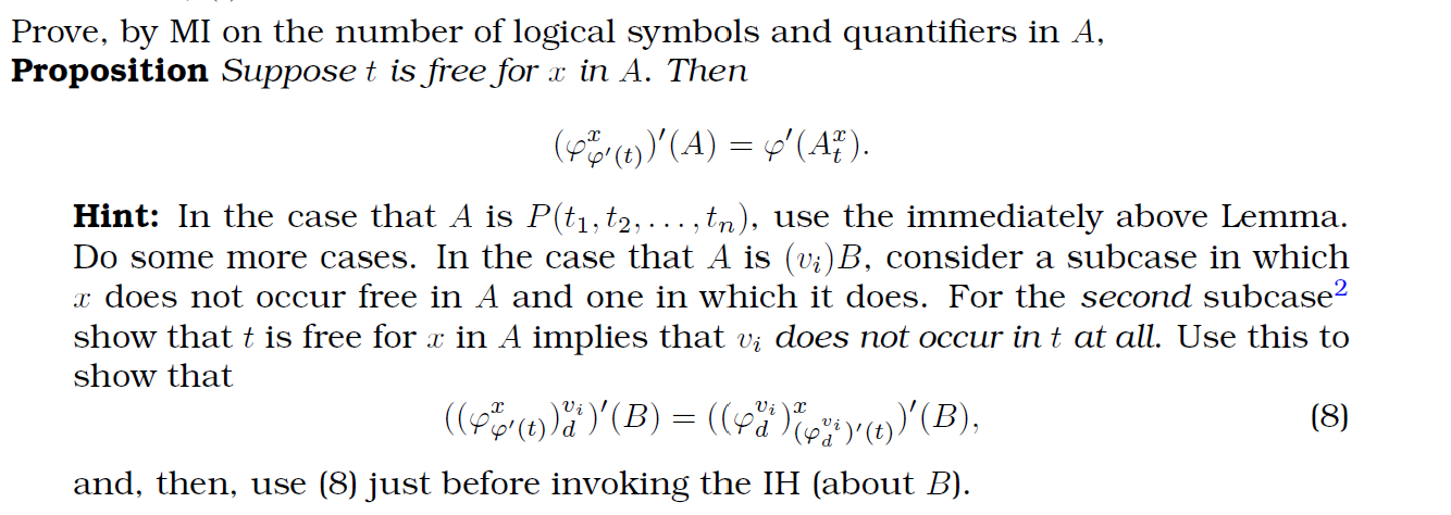 Solved Prove, by MI on the number of logical symbols and | Chegg.com