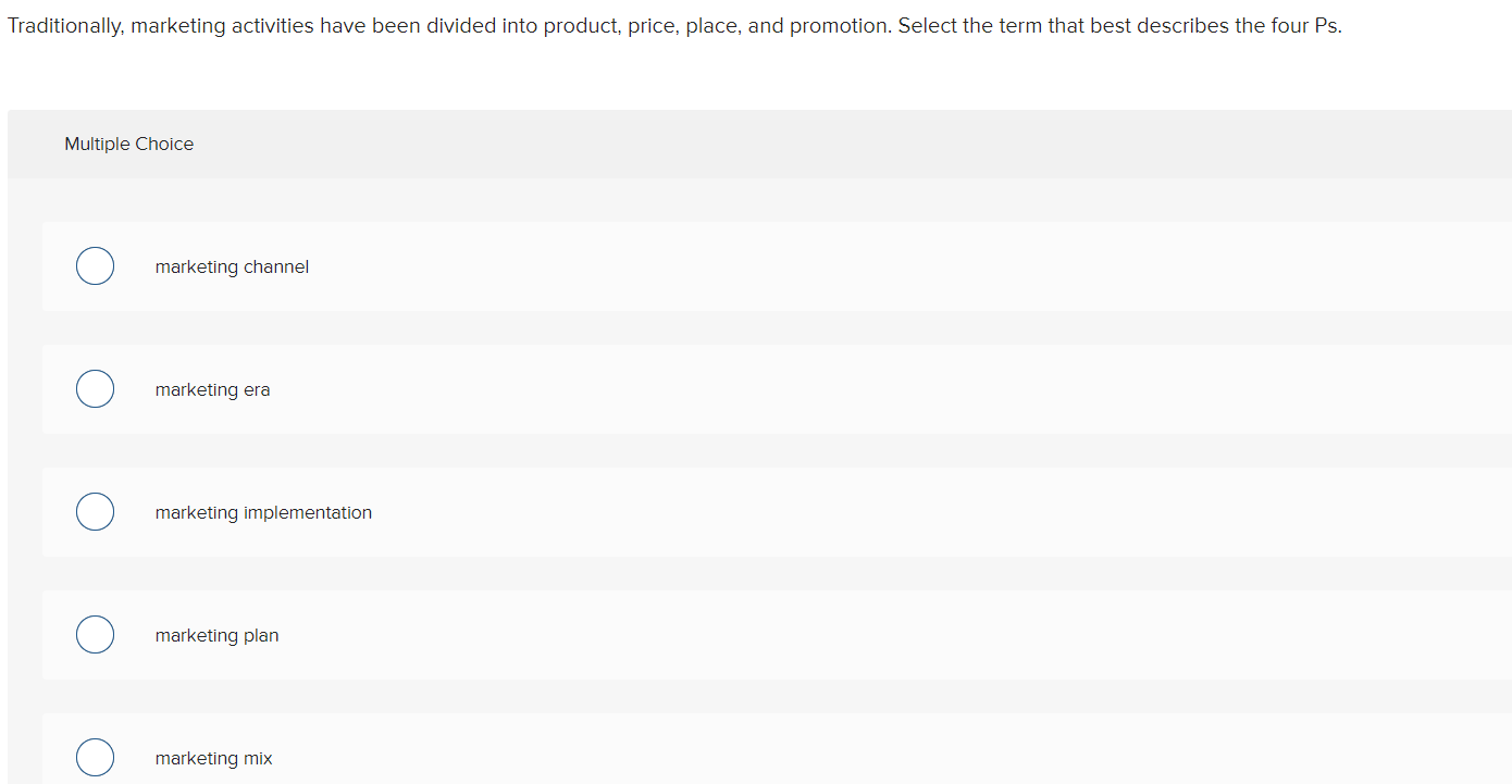 Solved Traditionally, marketing activities have been divided | Chegg.com