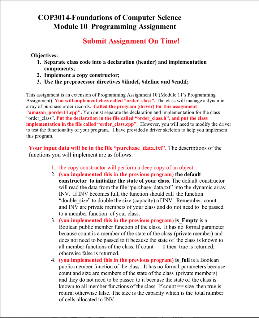 Solved COP3014-Foundations of Computer Science Module 10 | Chegg.com