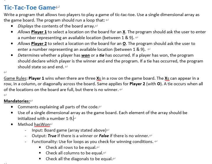 Solved Tic-Tac-Toe Games Write a program that allows two | Chegg.com