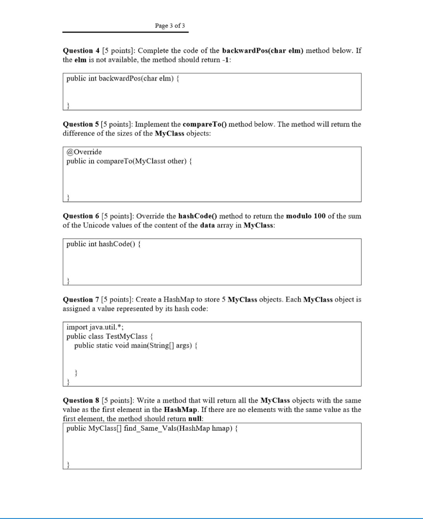 Solved Page 2 of 3 Class Design Project: You are given the | Chegg.com