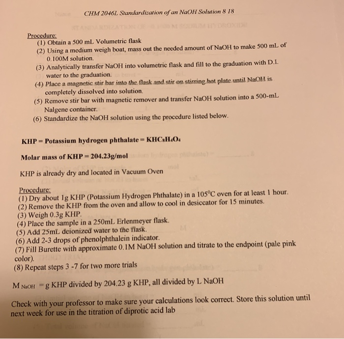 Solved Name Date PRE-LAB: Acid Accident By Luke Holmen New | Chegg.com