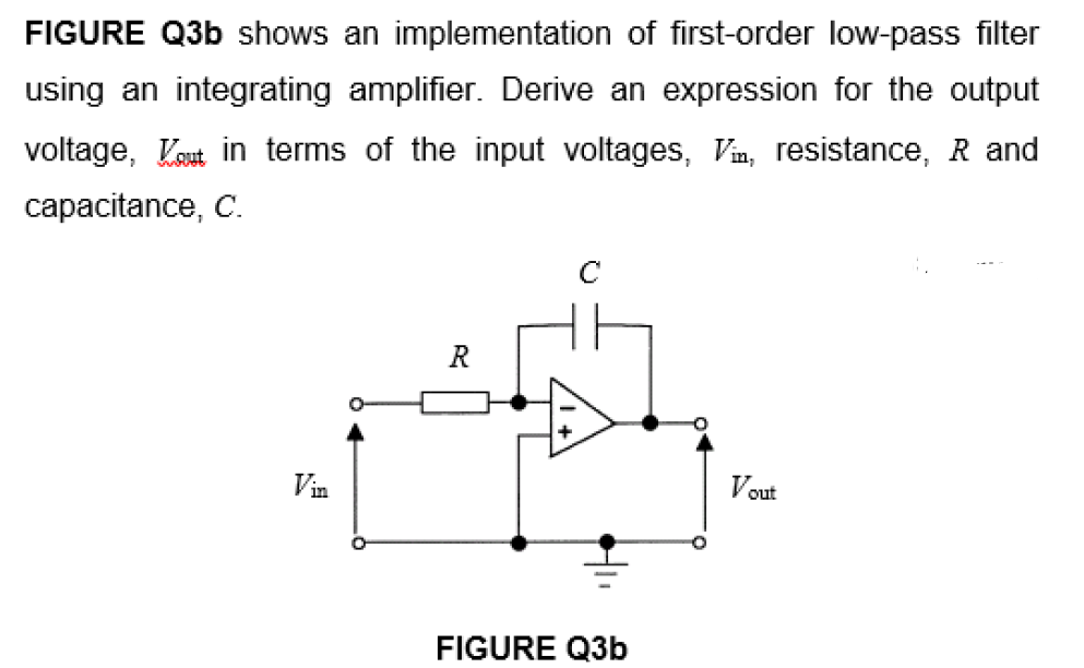 Solved Figure Q3b Shows An Implementation Of First Order 