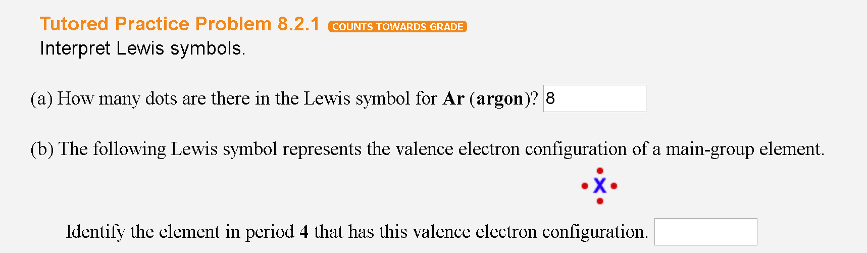 Solved Tutored Practice Problem 8.2.1 COUNTS TOWARDS GRADE | Chegg.com