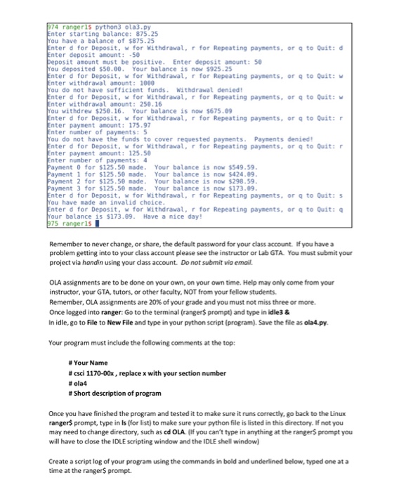 Solved Csci 1170 Barbosa F18 Ola 4 Inputoutput 