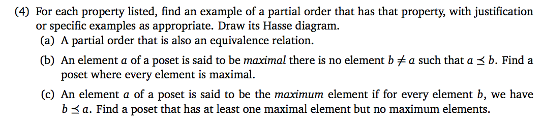 Solved (4) For each property listed, find an example of a | Chegg.com