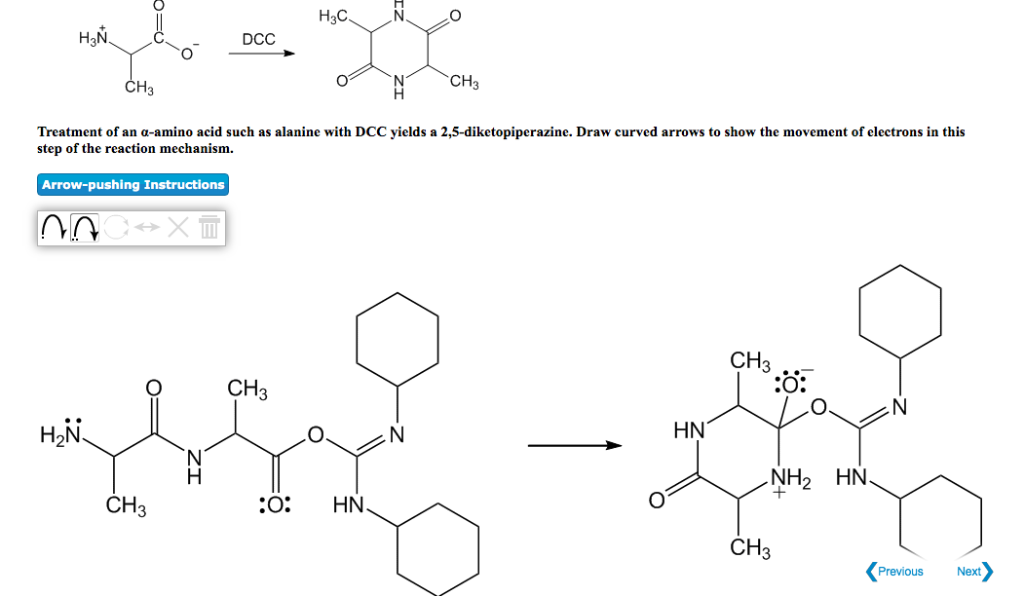 Solved H3C H3N DCC CH3 Treatment of an α-amino acid such as | Chegg.com