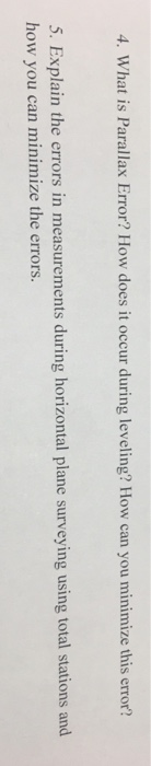 Solved 4. What is Parallax Error? How does it occur during | Chegg.com