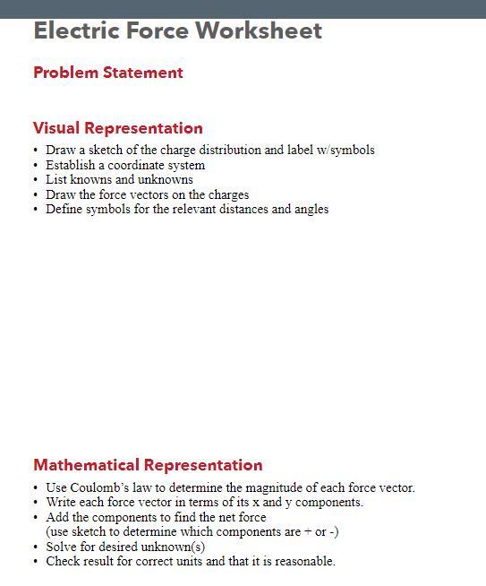 Visual Representation - Draw a sketch of the charge | Chegg.com