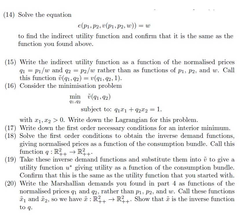 (14) Solve the equation e(P1, P2, v(P1, P2, w)) = w | Chegg.com