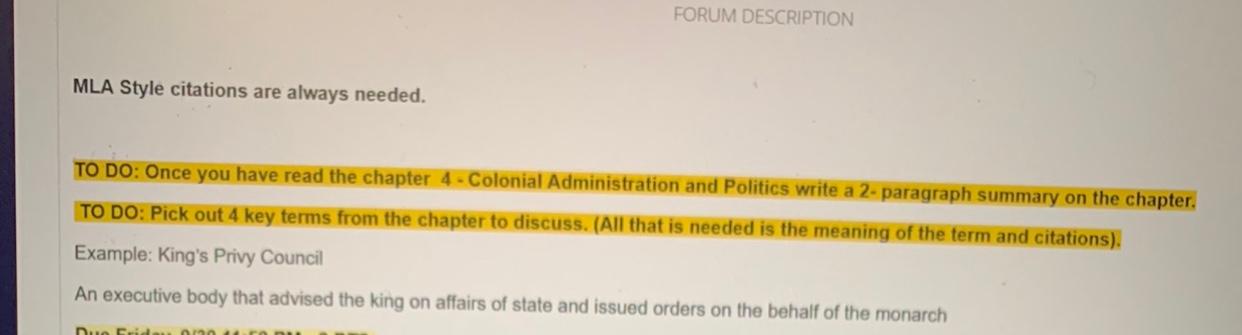 Solved MLA Style citations are always needed. TO DO: Once | Chegg.com