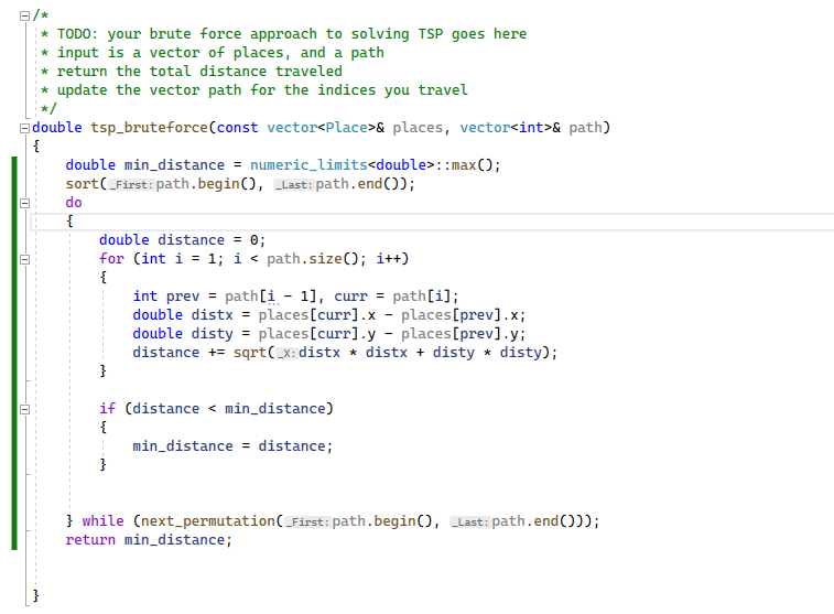 Solved how to execute the brute force traveling salesman | Chegg.com