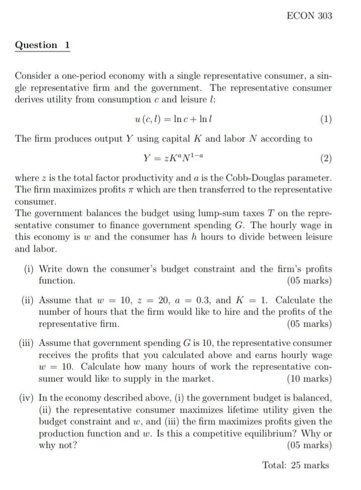 Solved Please Economics Expert solve this whole Question and | Chegg.com