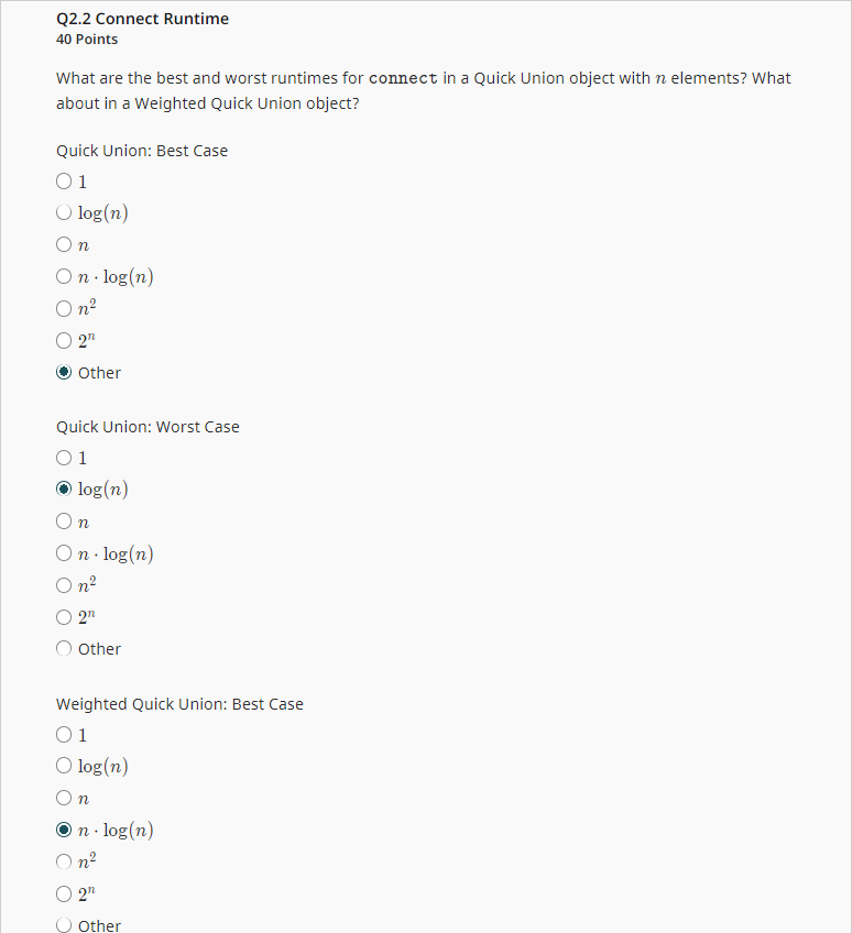 Solved Q2 WQU 100 Points Draw the Weighted Quick Union | Chegg.com