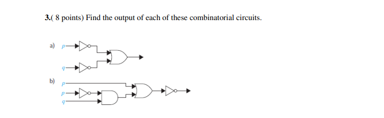 Solved 3.( 8 points) Find the output of each of these | Chegg.com
