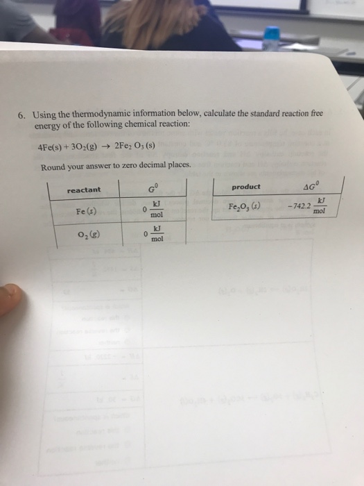 Solved Using the thermodynamic information below, calculate | Chegg.com