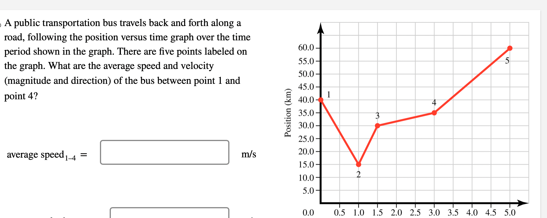 A public transportation bus travels back and forth | Chegg.com