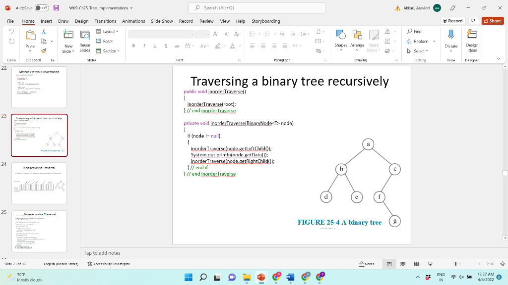 Solved Consider the given binary tree: Give preorder, | Chegg.com