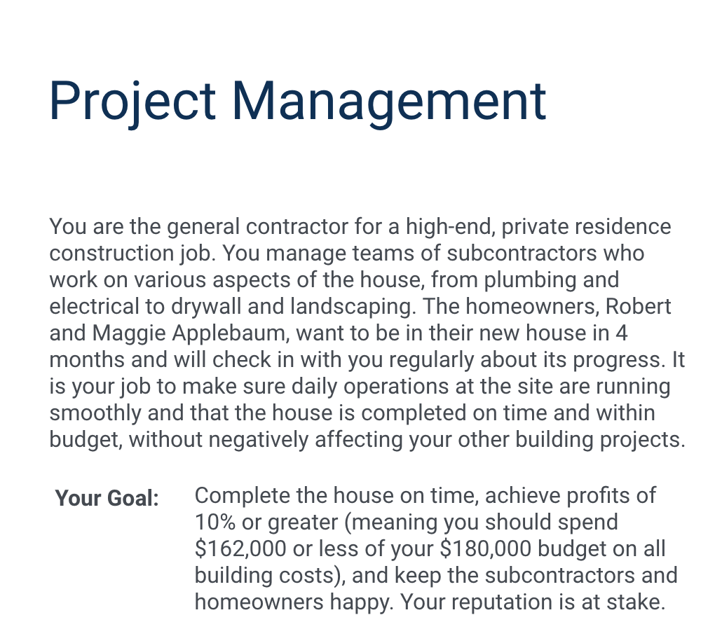 Solved Project Management You are the general contractor for | Chegg.com