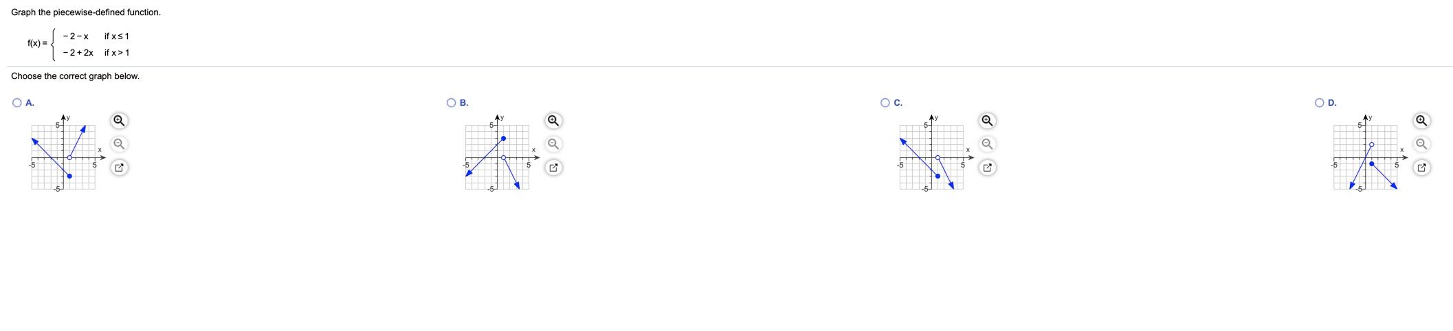 Solved Graph the piecewise-defined function. f(x) = -2-x if | Chegg.com