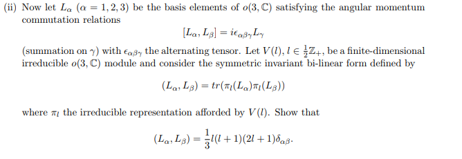 Question 3: Recall that in Quantum Mechanics the | Chegg.com