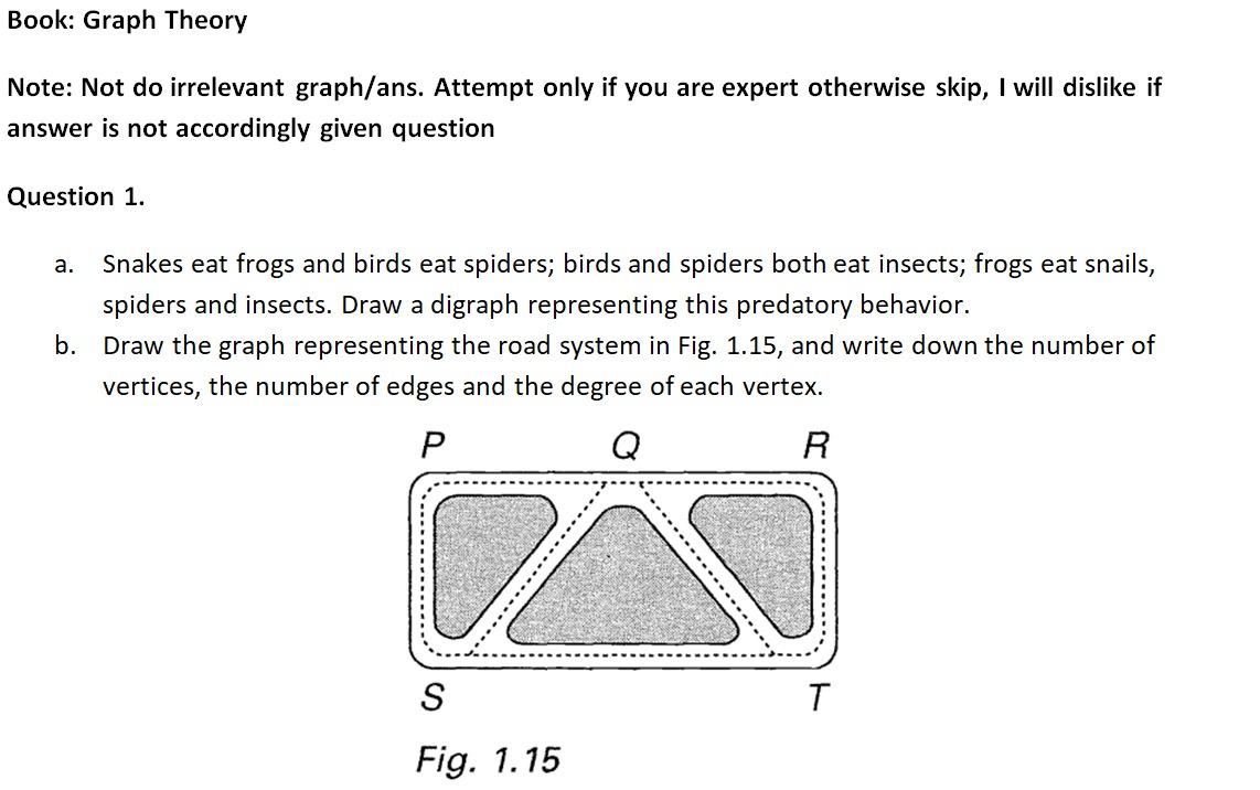 Solved 3ook: Graph Theory Note: Not do irrelevant graph/ans. | Chegg.com