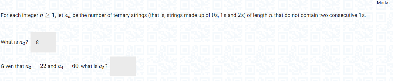 Solved Marks For each integer n ≥ 1, let an be the number of | Chegg.com