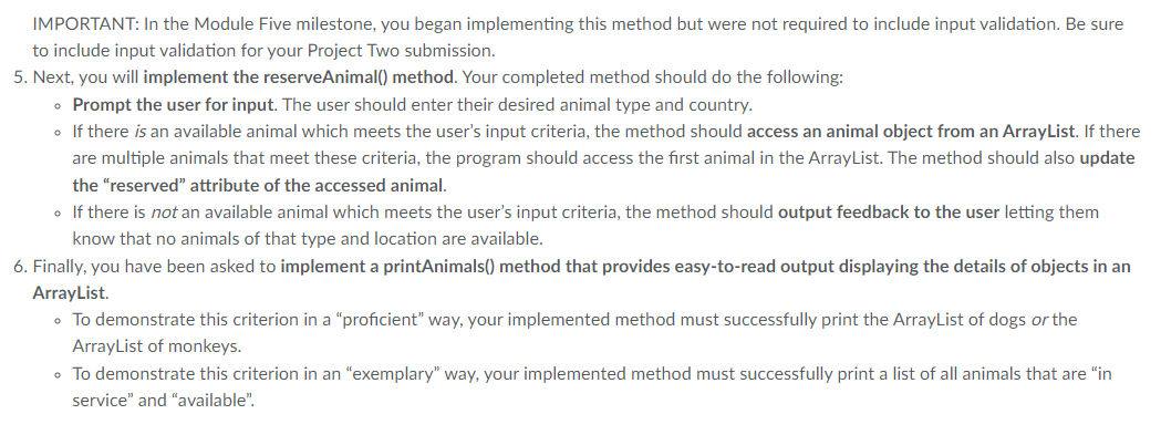Solved In this project, you will demonstrate your mastery of | Chegg.com