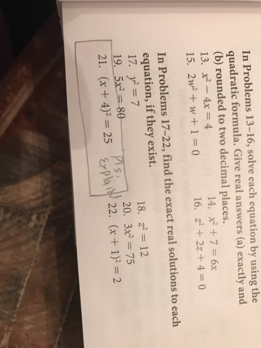 Solved In Problems 13-16, solve each equation by using the | Chegg.com