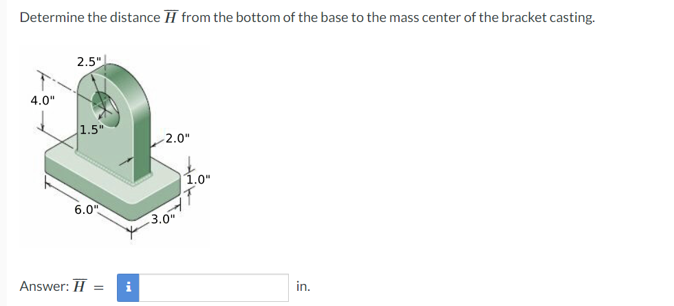 Solved Determine the distance ?bar (H) ﻿from the bottom of | Chegg.com