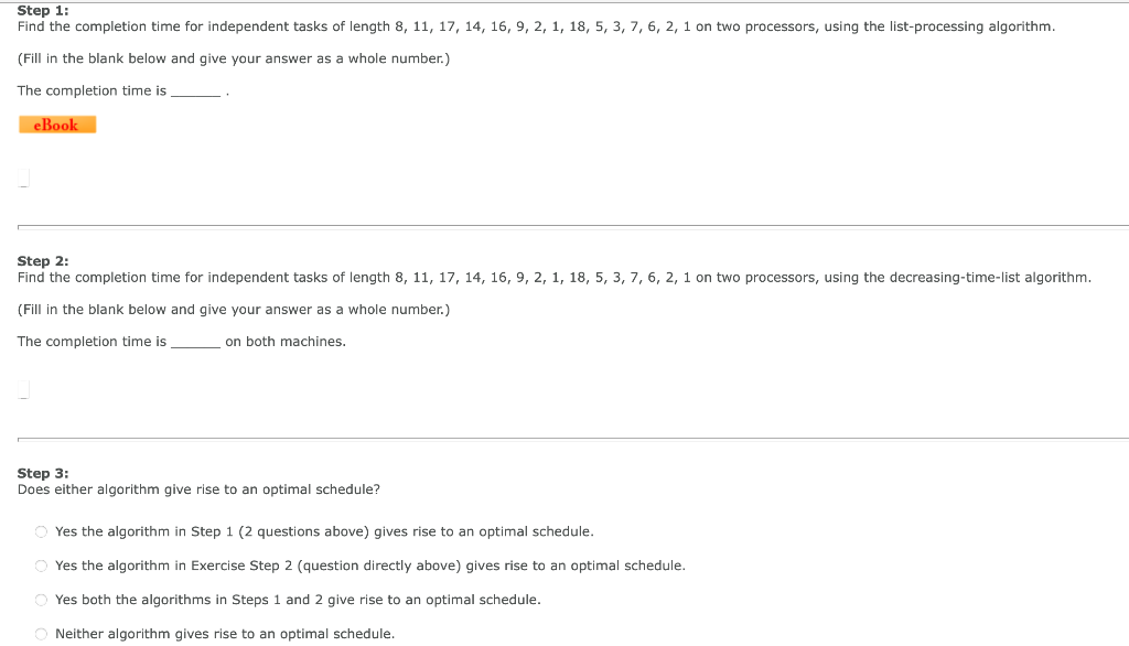 Solved Step 1: Find the completion time for independent | Chegg.com