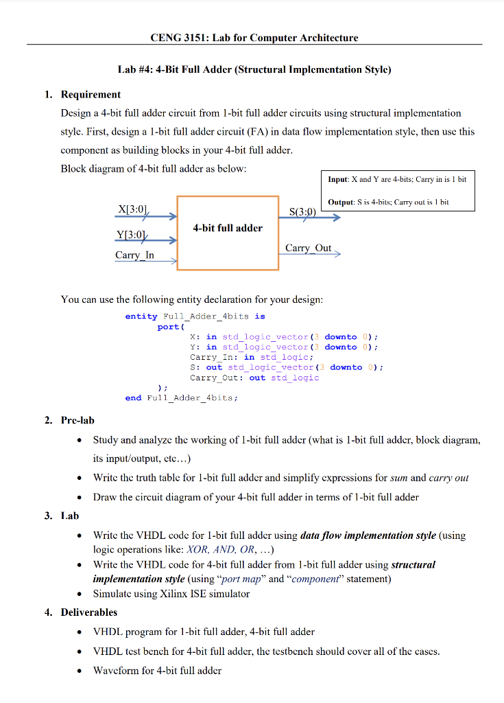 Solved Ceng 3151 Lab For Computer Architecture Lab 4