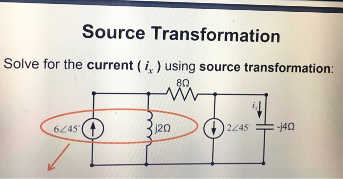 Solved Source Transformation Solve for the current ( i, ) | Chegg.com