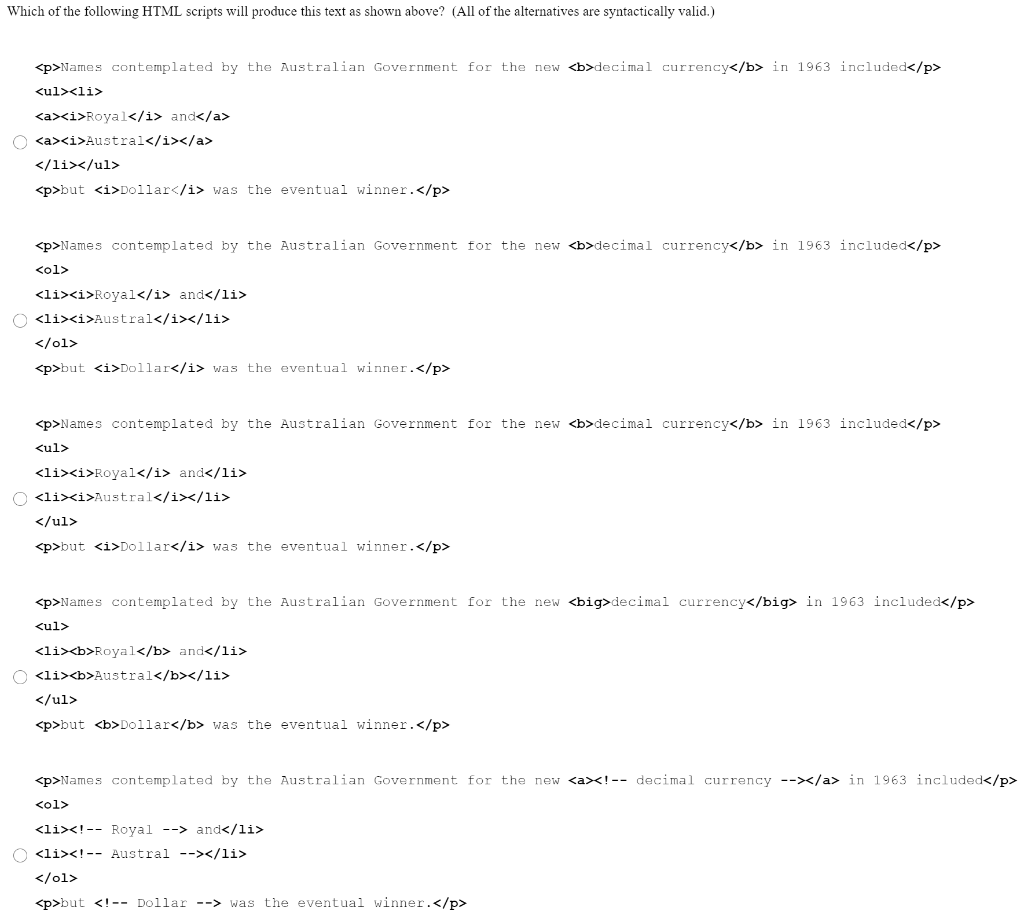 Solved Mark-up languages allow us to annotate text with | Chegg.com