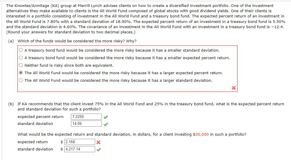 Solved The Knowles/Armitage (KA) group at Merrill Lynch | Chegg.com