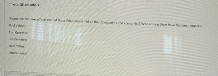 Solved Chapter 28 and others: Discuss the enduring effects | Chegg.com