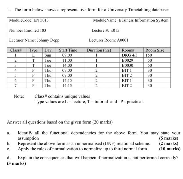 Solved 1. The form below shows a representative form for a | Chegg.com
