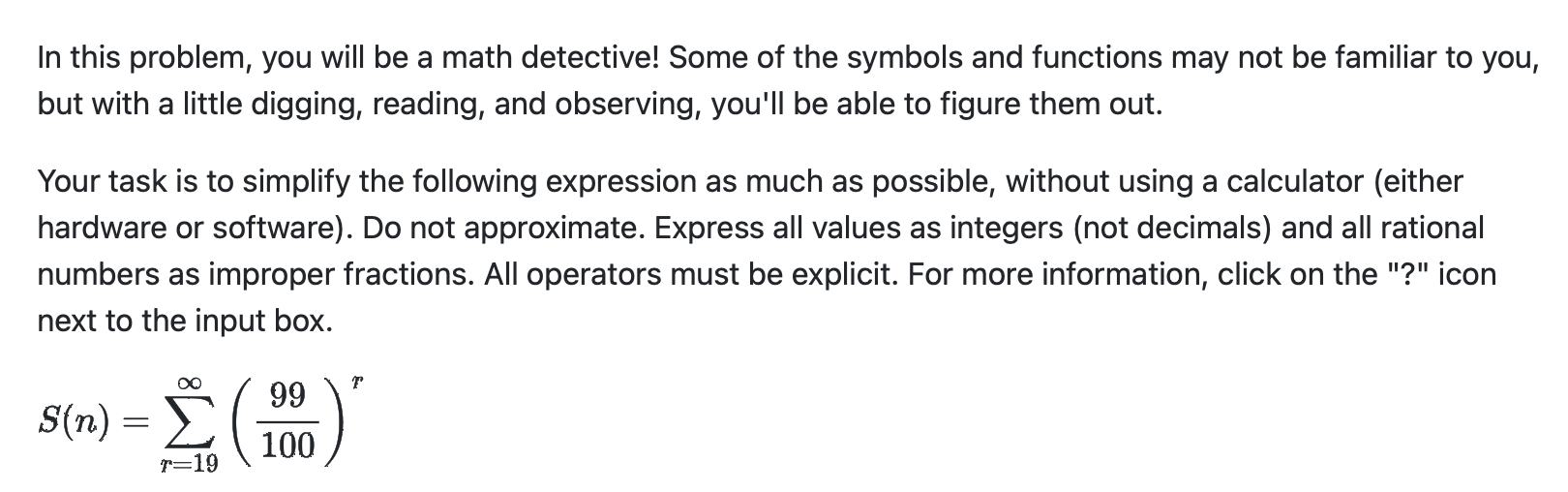 Solved In this problem, you will be a math detective! Some | Chegg.com