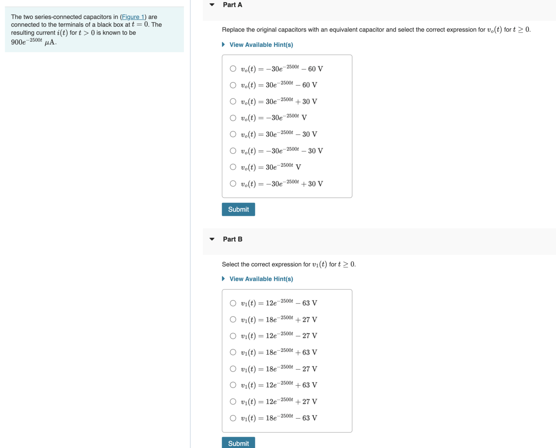 [solved] The Two Series Connected Capacitors In Figur