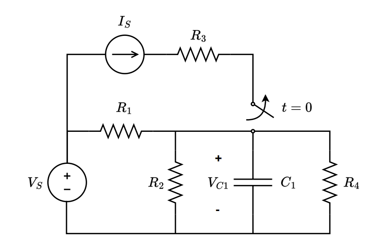 Solved For the above circuit, assume the following: V_S | Chegg.com