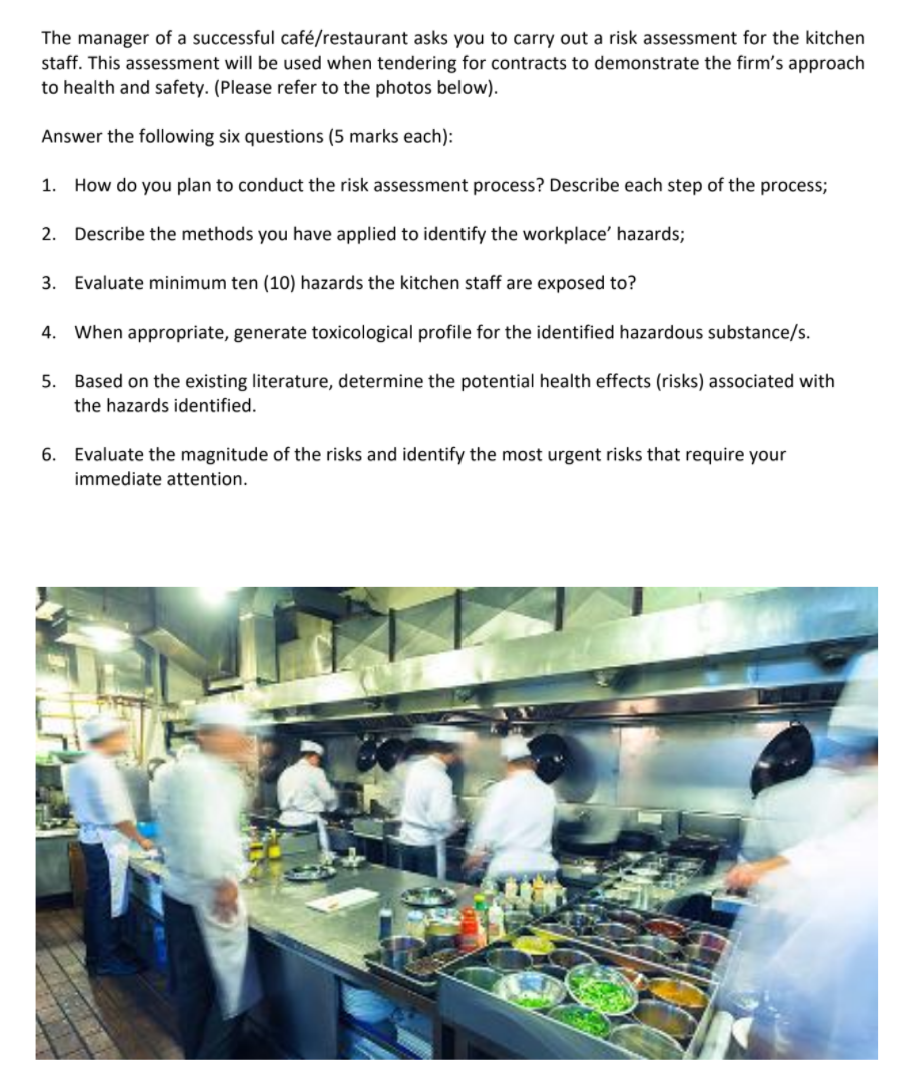 Solved The manager of a successful café/restaurant asks you | Chegg.com