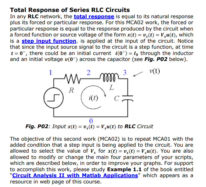 Solved Total Response of Series RLC Circuits In any RLC | Chegg.com