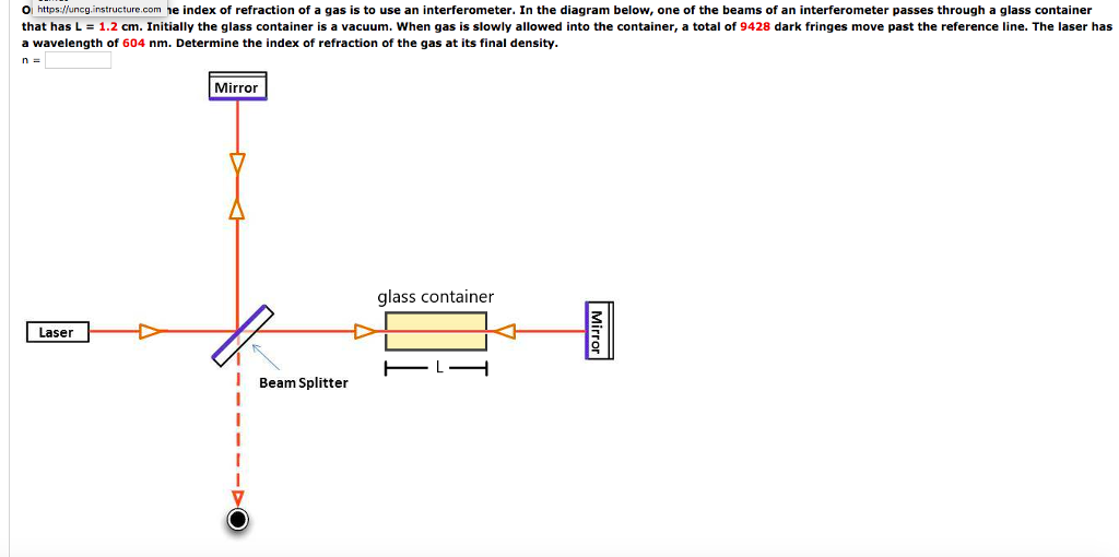 Solved O https:uncg. nstructure.com e index of refraction of | Chegg.com