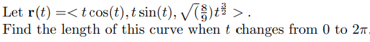 Solved Let r(t)= | Chegg.com
