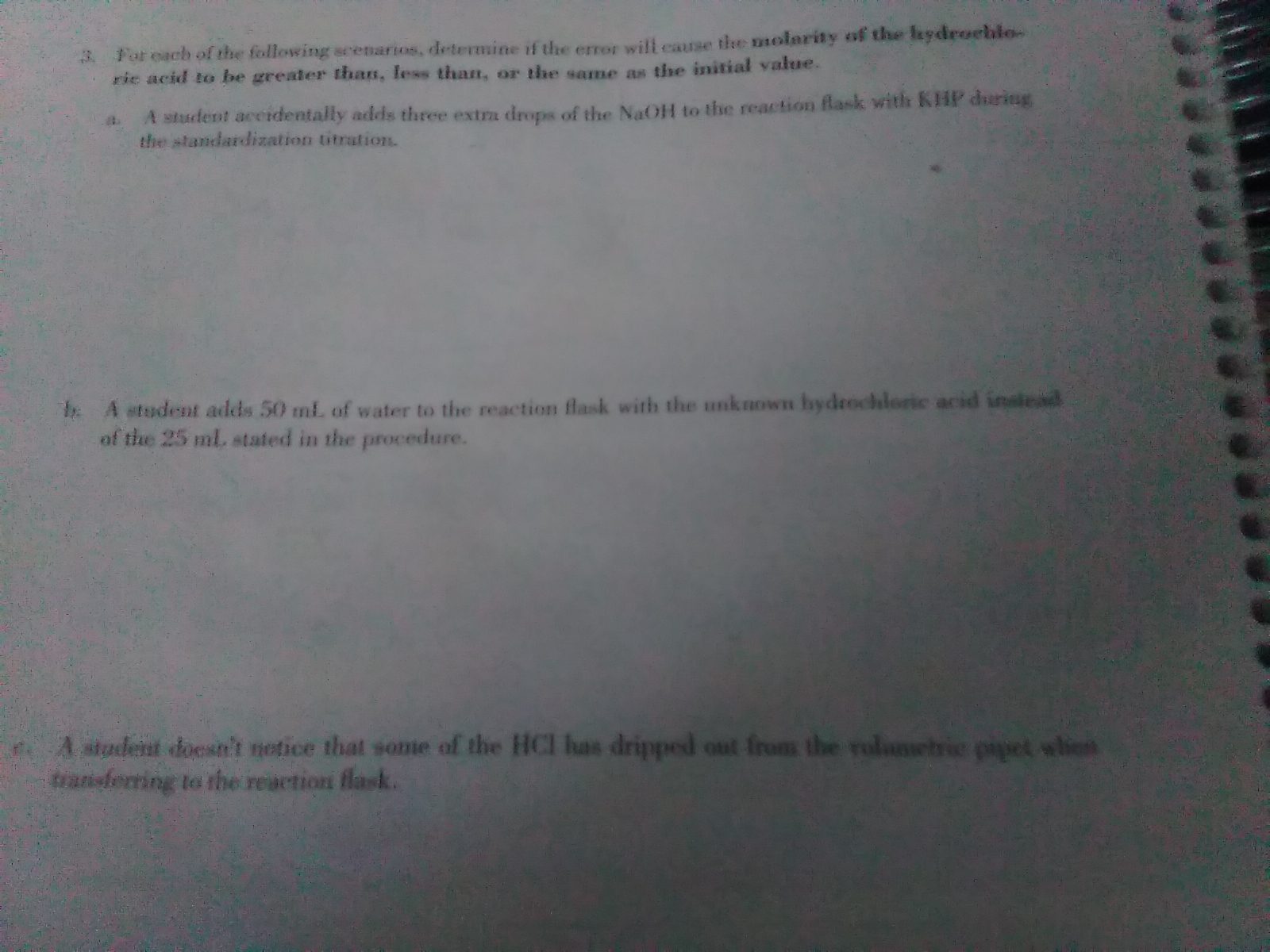 Solved 3 for each of the following scenarios, determine if | Chegg.com