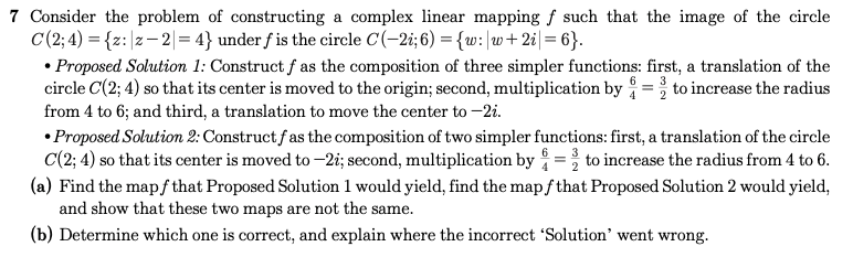 Solved 7 Consider the problem of constructing a complex | Chegg.com