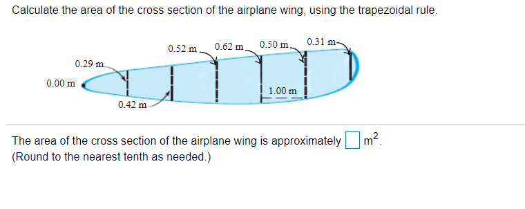Solved Calculate the area of the cross section of the | Chegg.com