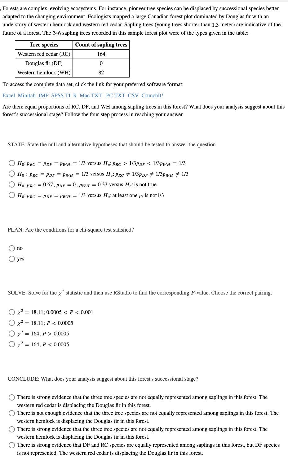 Solved Forests are complex, evolving ecosystems. For | Chegg.com