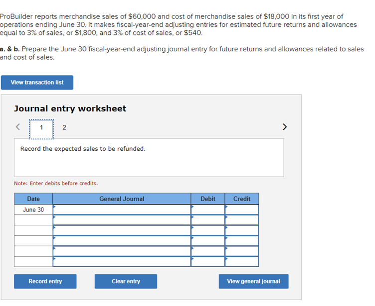 Solved roBuilder reports merchandise sales of $60,000 and | Chegg.com