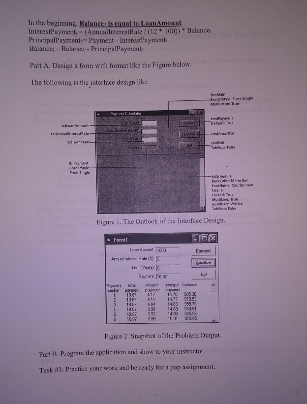 Solved Objective: Use Visual Basic to develop a Loan Payment | Chegg.com